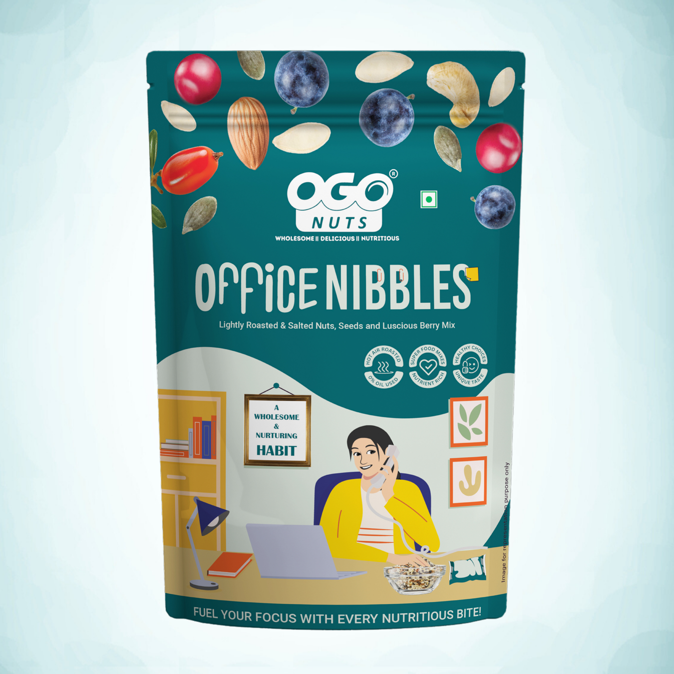Ogonuts Office Nibbles Super Snack Mix| Energy Boost, Focus Fuel – OgoNuts